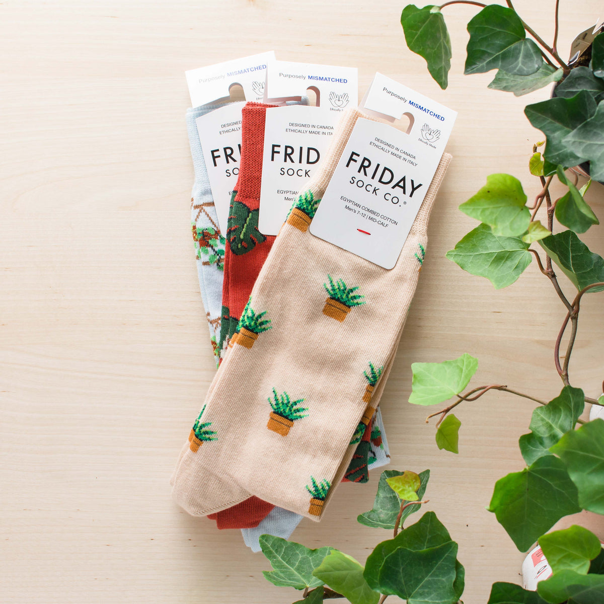 The Plant Collection | Mismatched by Design | Friday Sock Co.