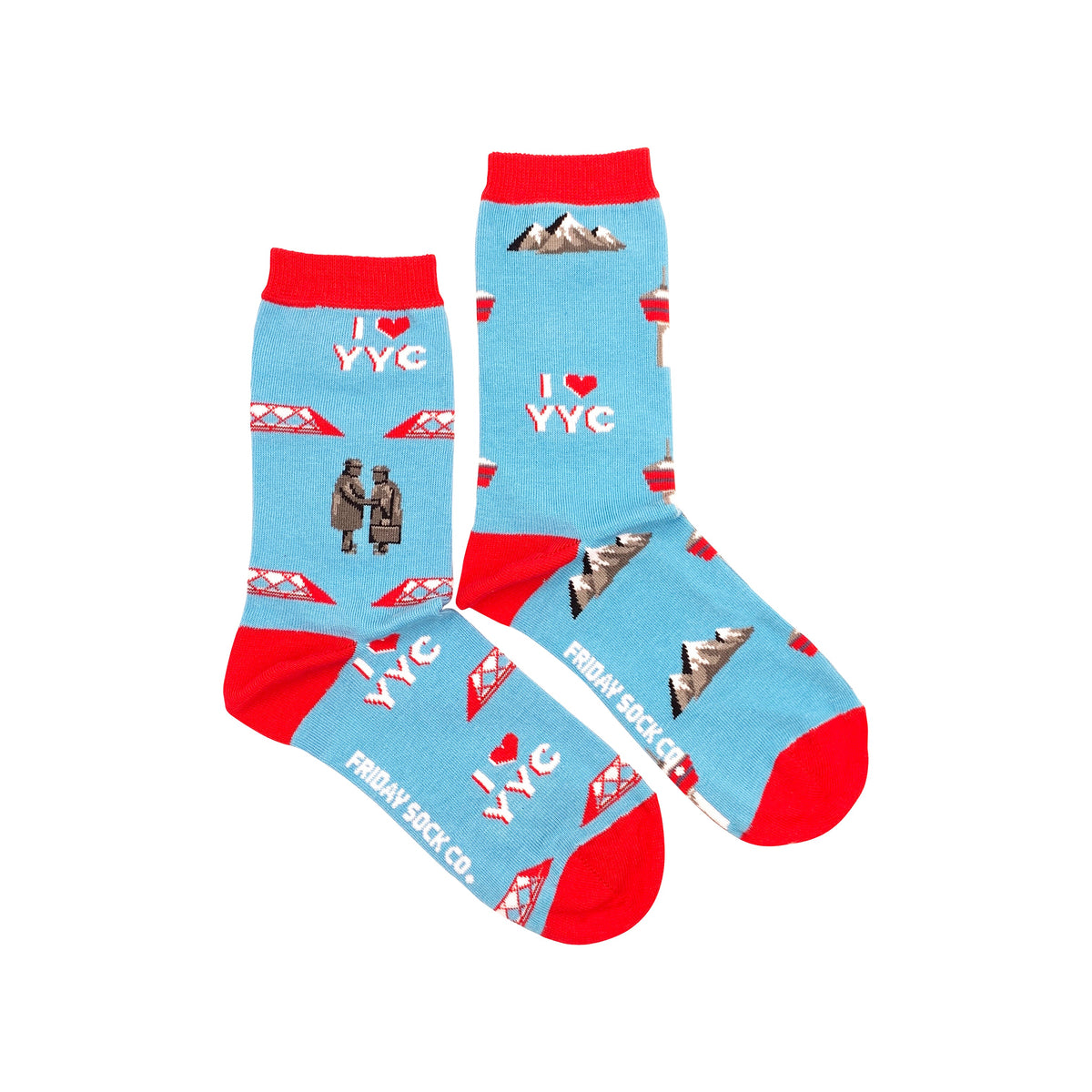 Women's Calgary Landmarks Socks |Mismatched by Design | Friday Sock Co.
