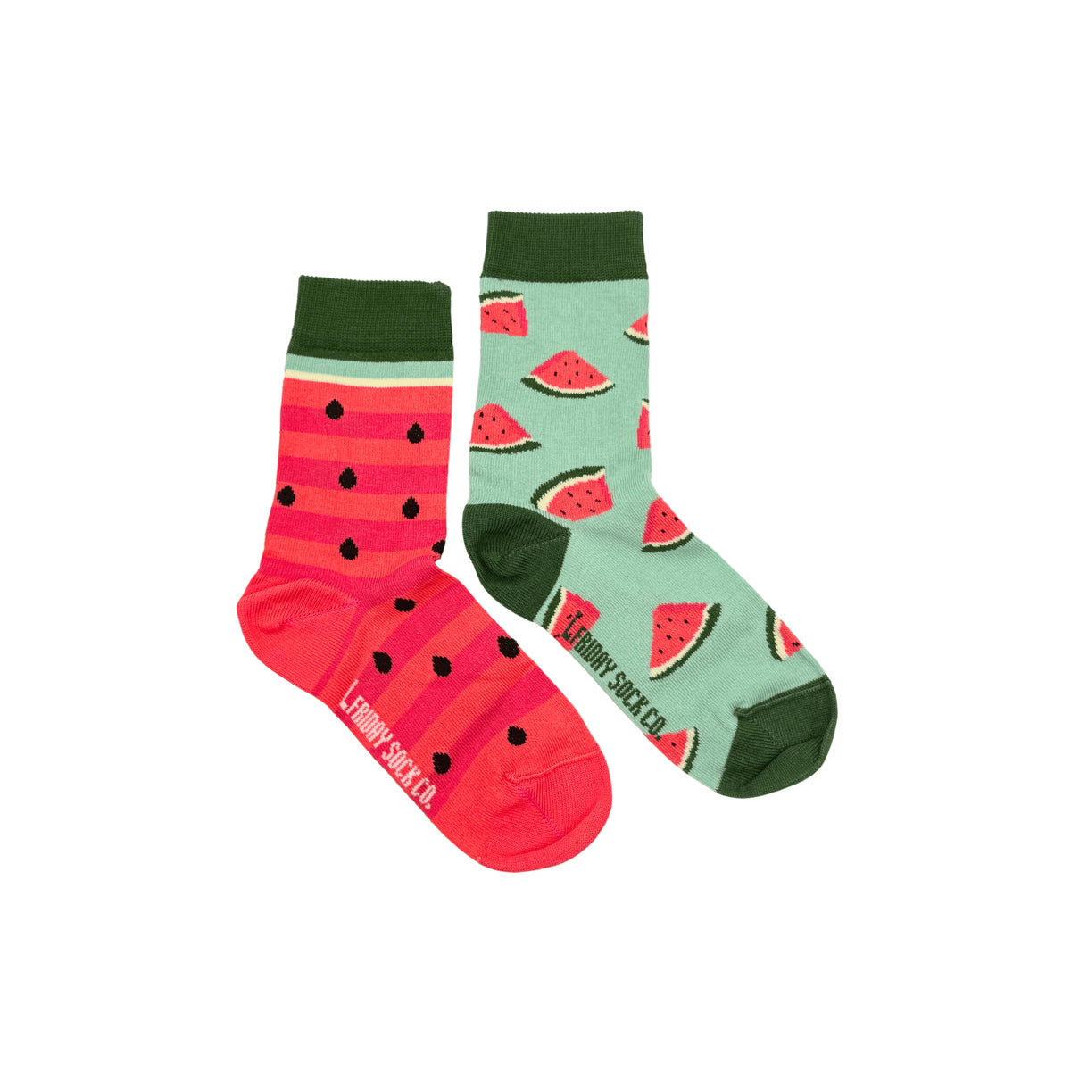 Kid's Watermelon Socks | Mismatched by Design | Friday Sock Co.