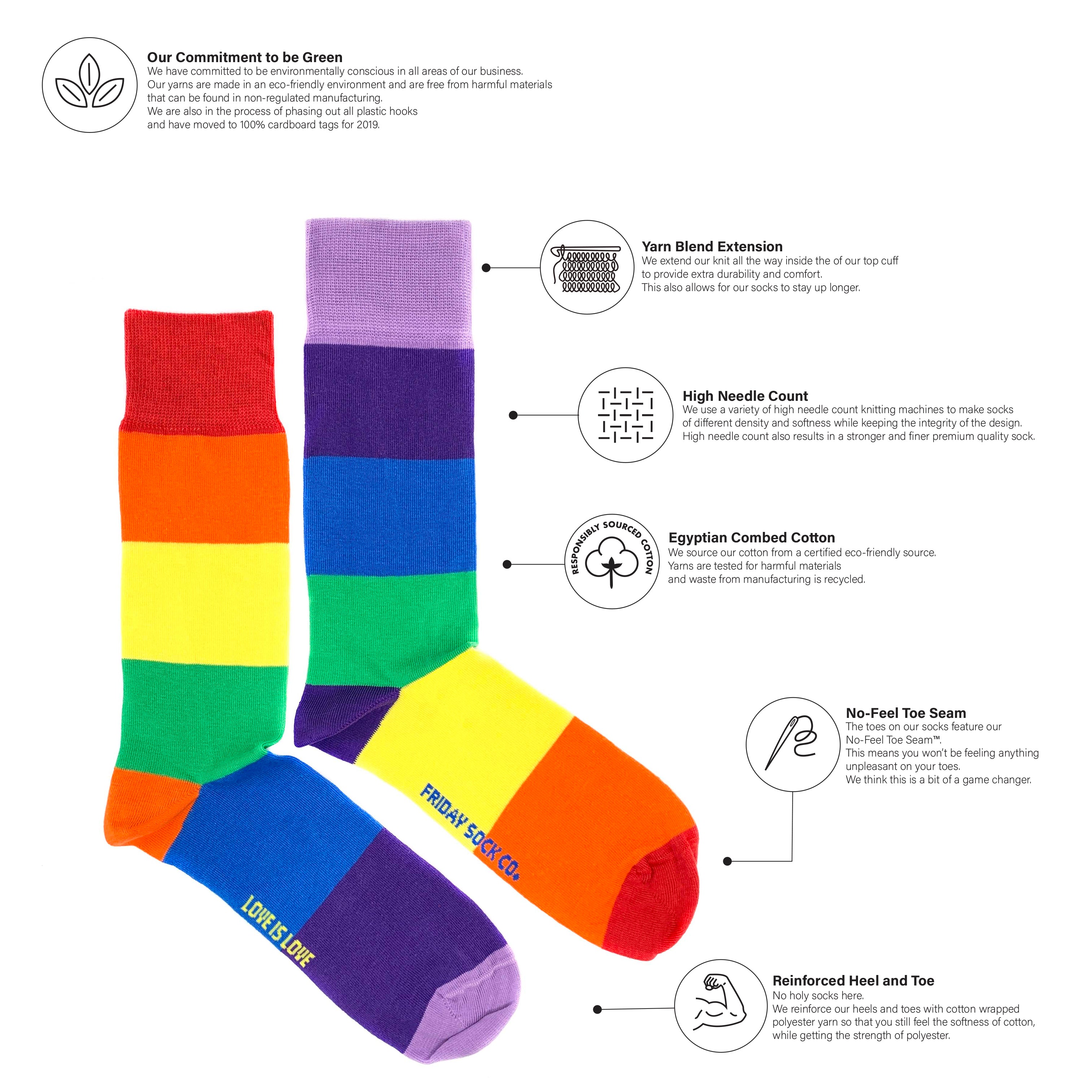 Men's Pride Socks | Mismatched by Design | Friday Sock Co.