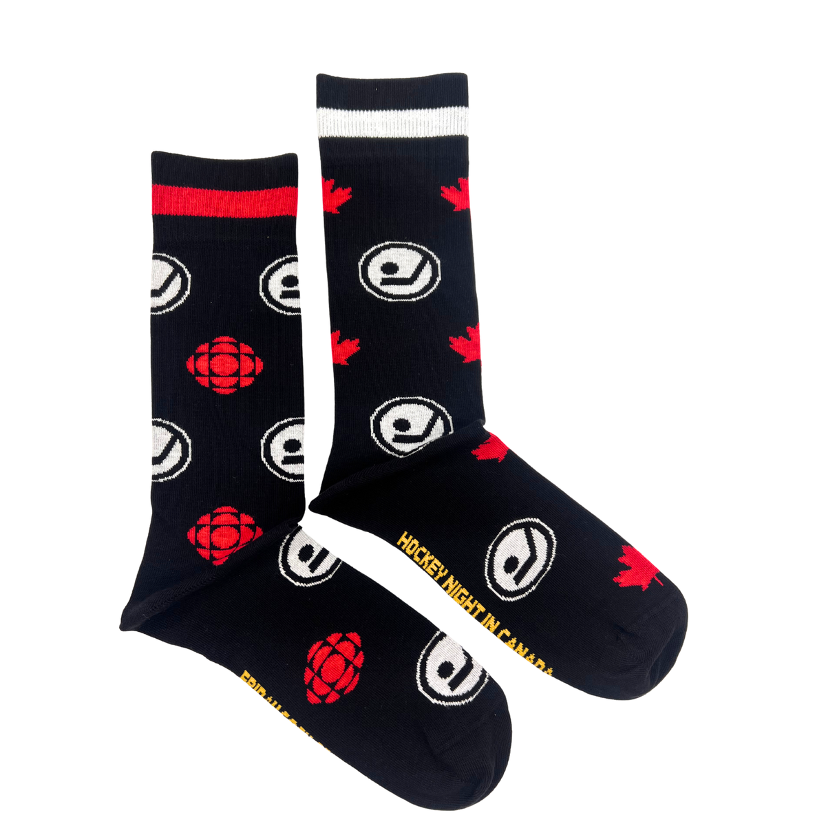 Men's CBC Hockey Night in Canada Logos Socks | Mismatched | Friday Sock Co.