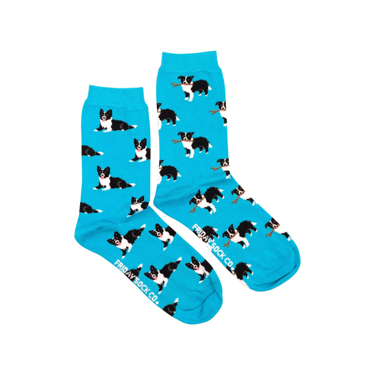 Women's Border Collie Socks | Mismatched Socks | Friday Sock Co.