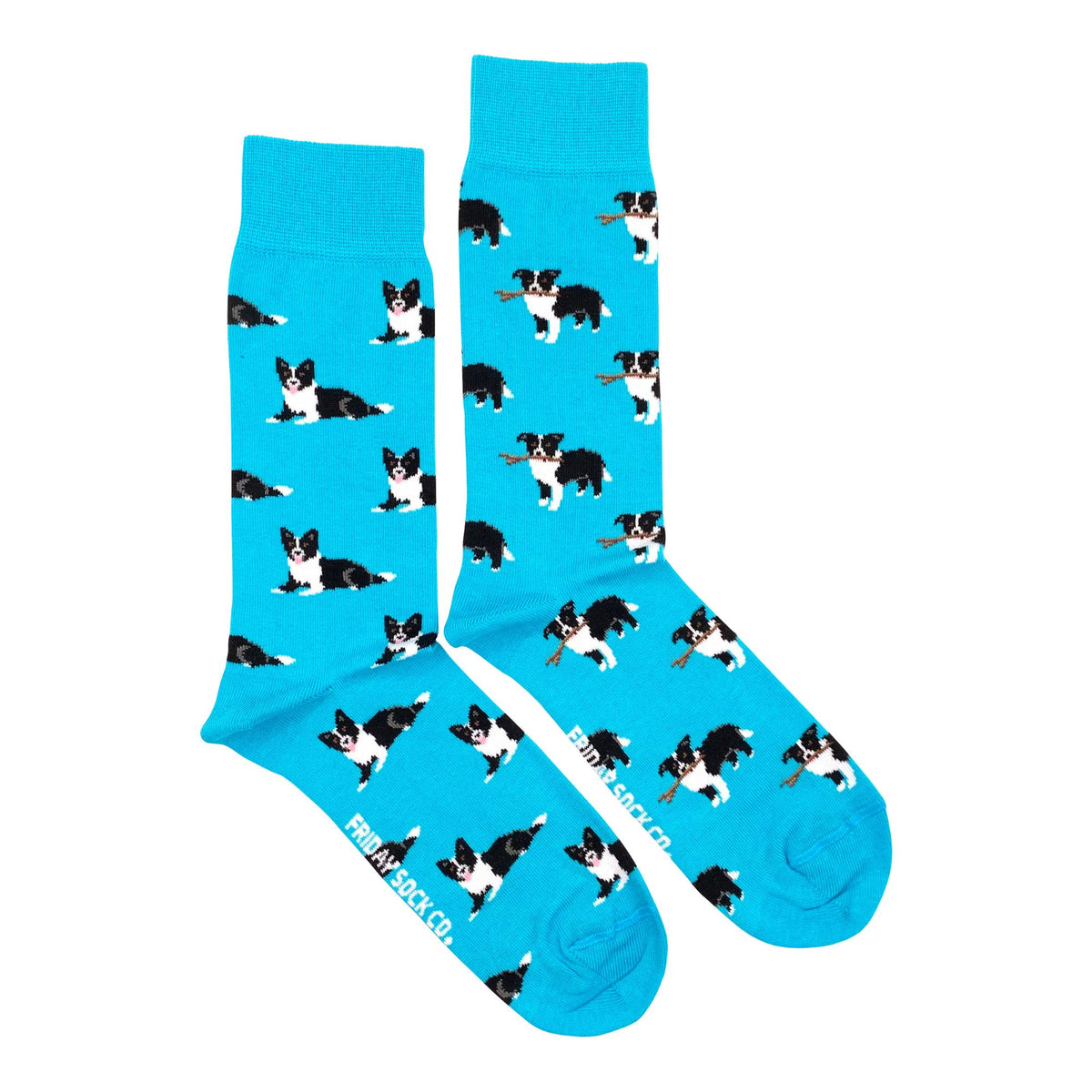 Men's Border Collie Socks | Mismatched Socks | Friday Sock Co.