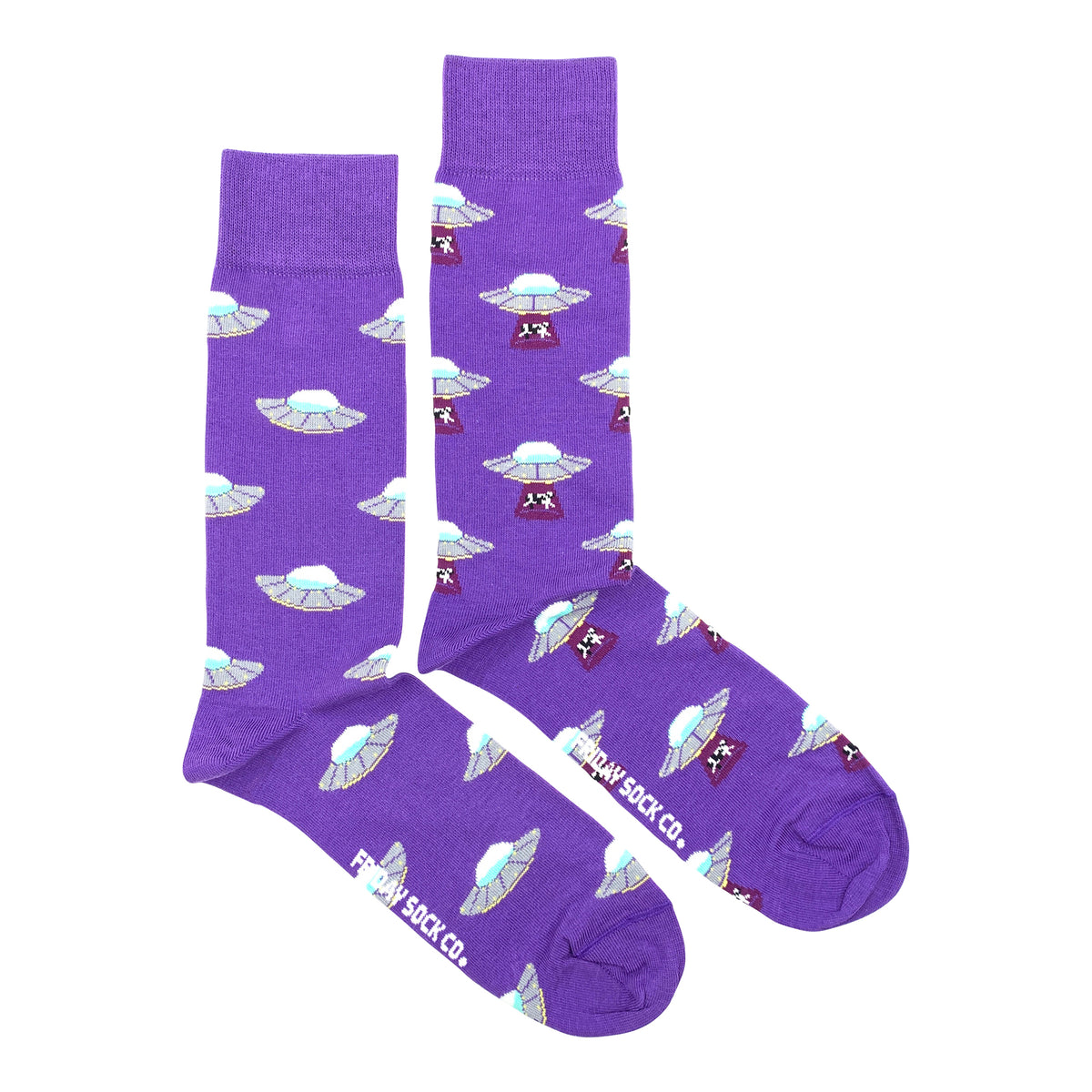 Men's Cow & UFO Socks | Mismatched by Design | Friday Sock Co.