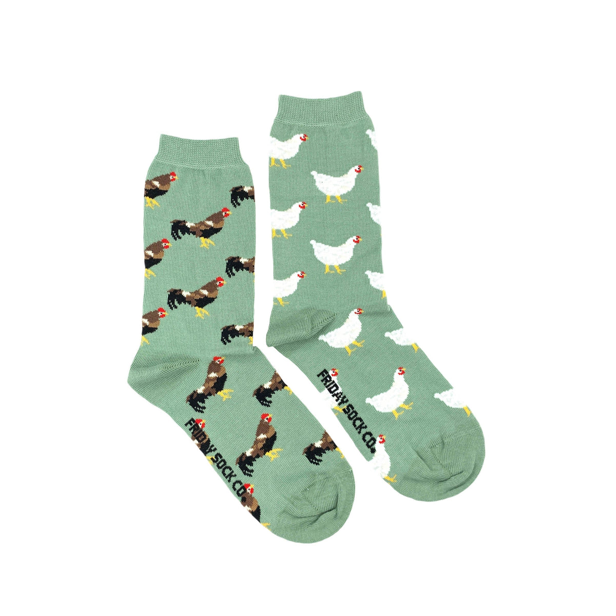 Women's Chicken & Rooster Socks | Mismatched by Design | Friday Sock Co.